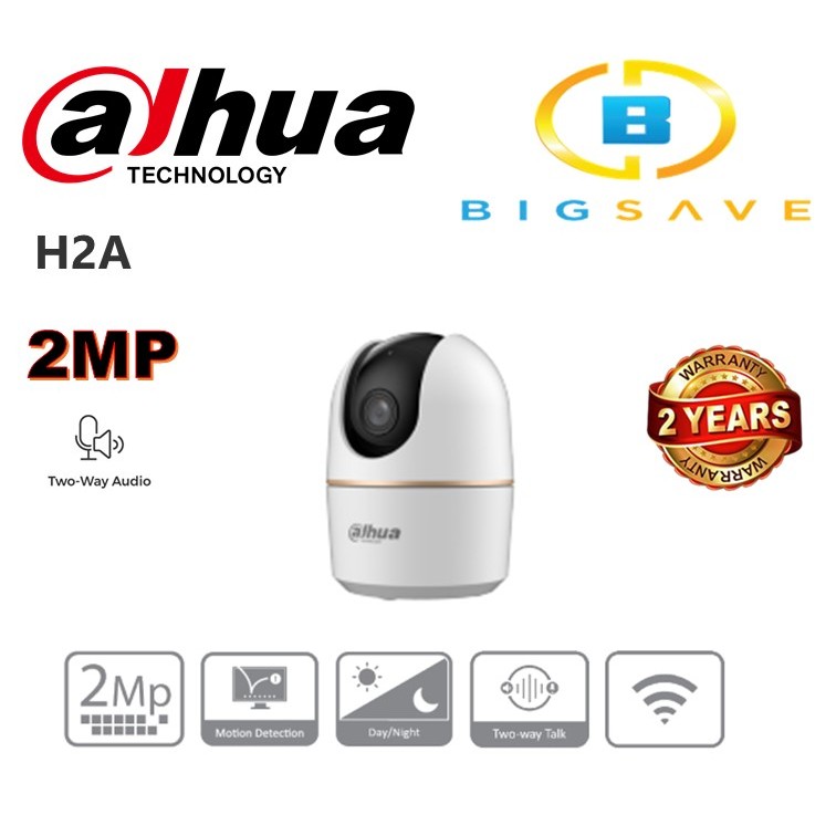 DAHUA 2MP H2A INDOOR FIXED-FOCAL WI-FI PAN & TILT NETWORK CAMERA ...