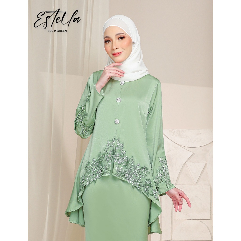 CHICCHOC l ESTELLA KURUNG MODERN 820 BAJU RAYA READY STOCK | Shopee ...