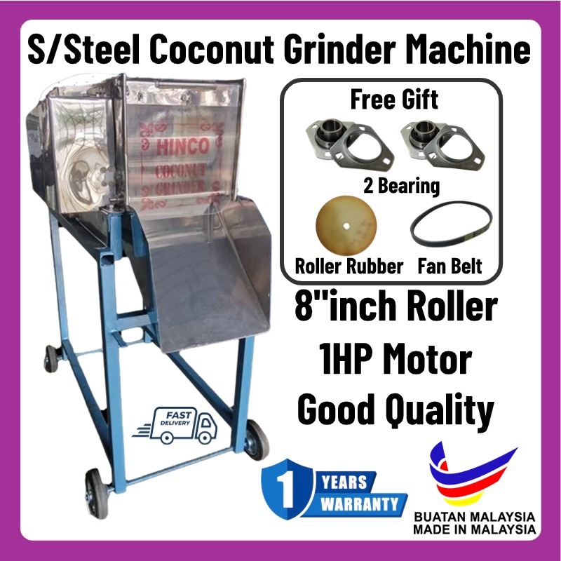(Stainless Steel Roller) Stainless Steel Coconut Grinder / Mesin Kelapa ...