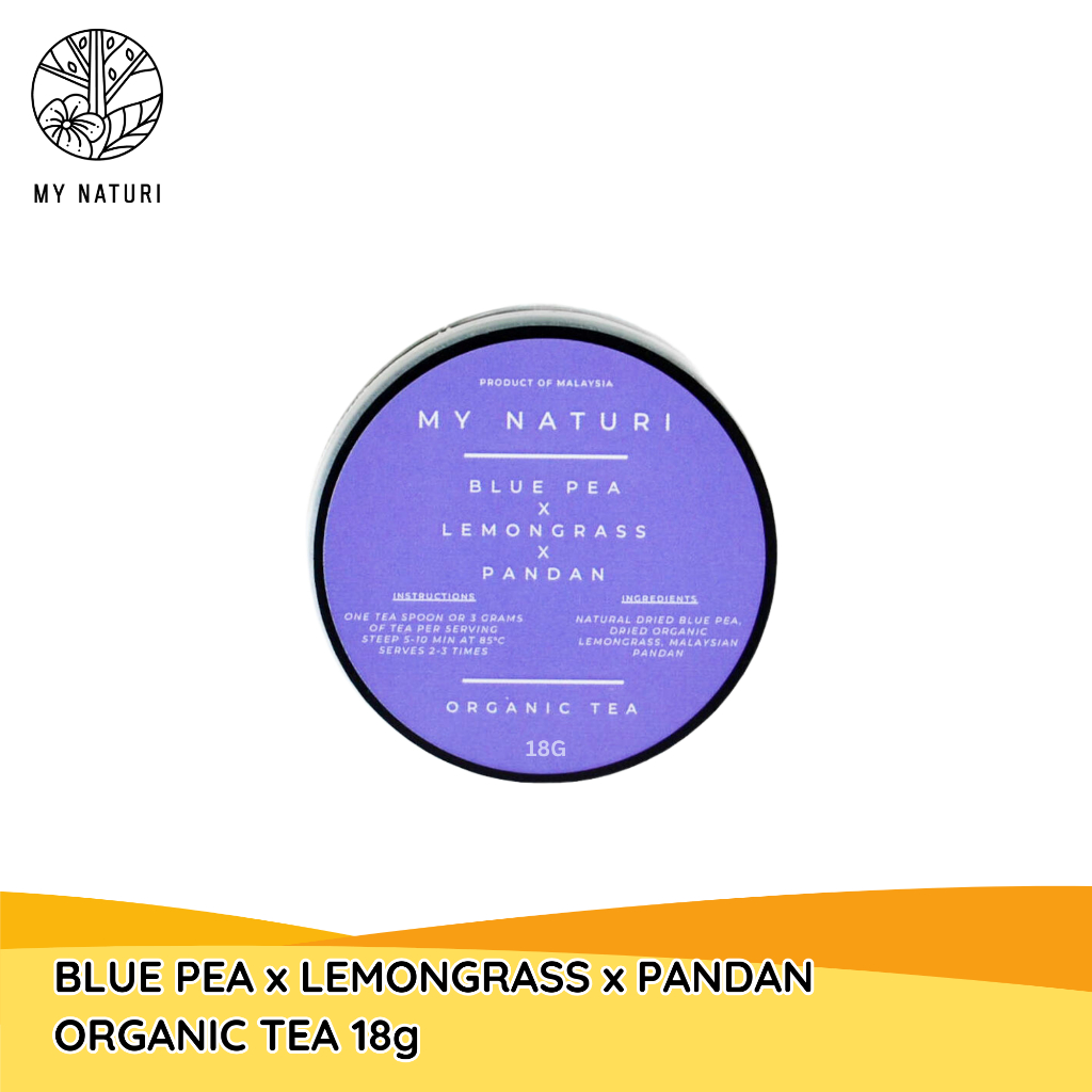 Blue Pea x Pandan X Lemongrass Organic Tea, 18g | Shopee Malaysia