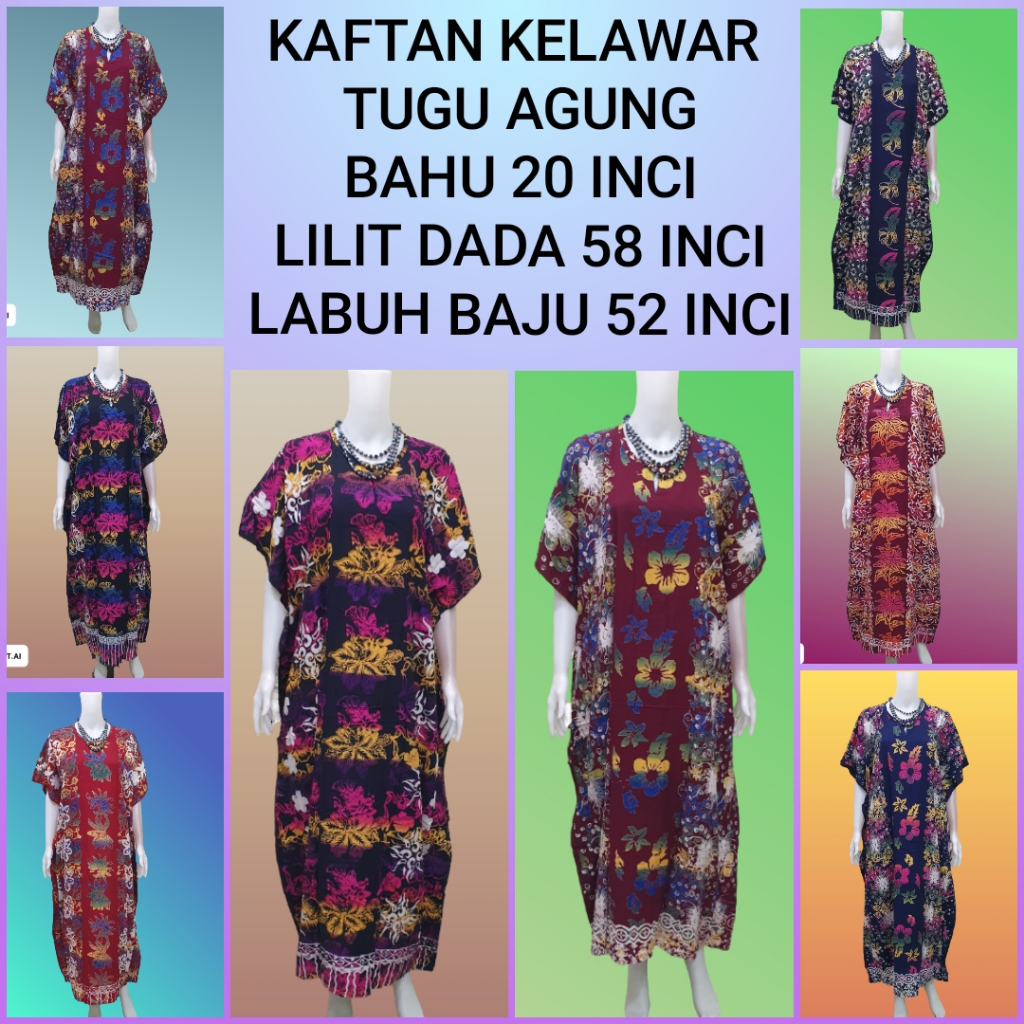 KAFTAN BATIK TUGU AGUNG K.KANCING(14) | Shopee Malaysia