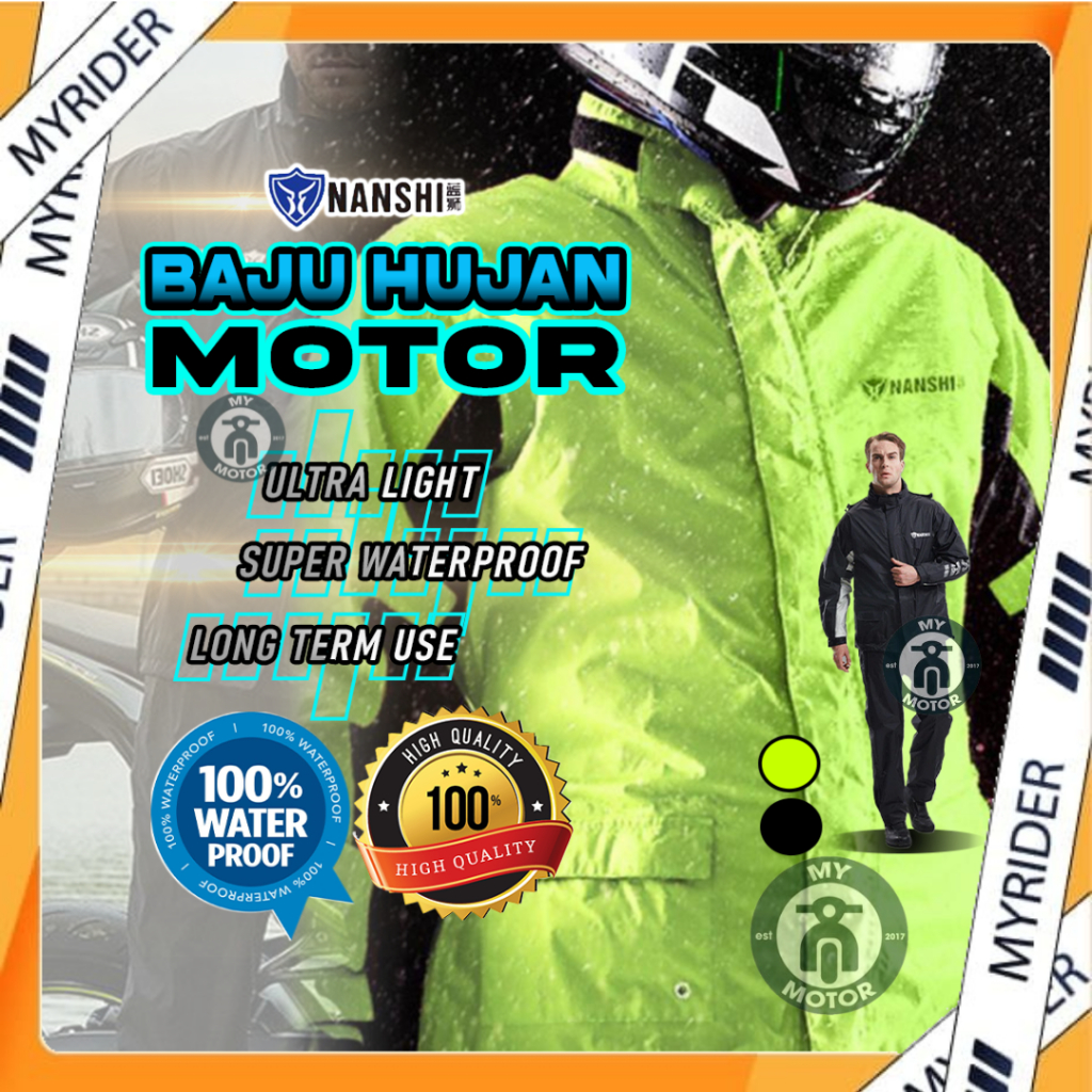 MYRIDER Nanshi Raincoat Original Baju Hujan Motor Rain Coat Motorcycle Waterproof Baju Hujan ...