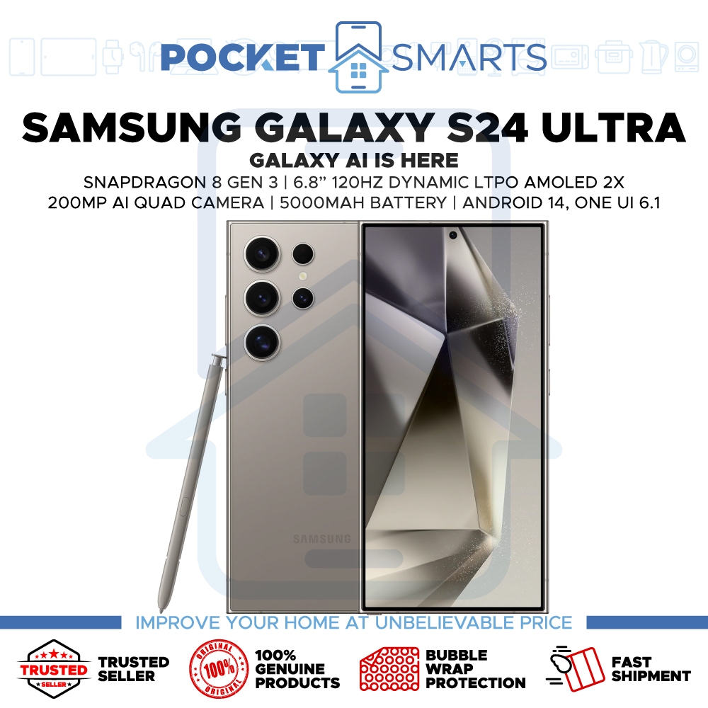 [Malaysia Set] Samsung Galaxy S24 5G | S24+ 5G | S24 Ultra 5G (256GB/512GB/1TB ROM) 1 Year ...