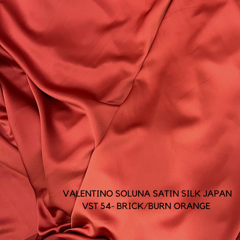 Kain Plain Valentino Soluna Satin Silk Open Meter Bidang 45 Kain Dull ...