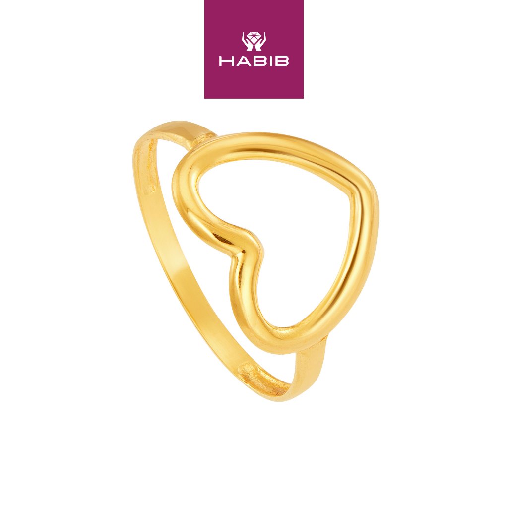 HABIB 916/22K Yellow Gold Ring (Heart) R5460723 | Shopee Malaysia