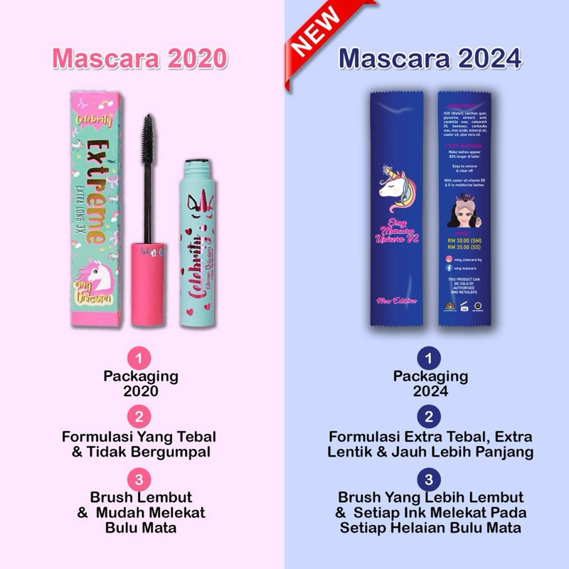 OMG MASCARA EXTREME UNICORN VOL 2 ORIGINAL HQ 💯 | Shopee Malaysia