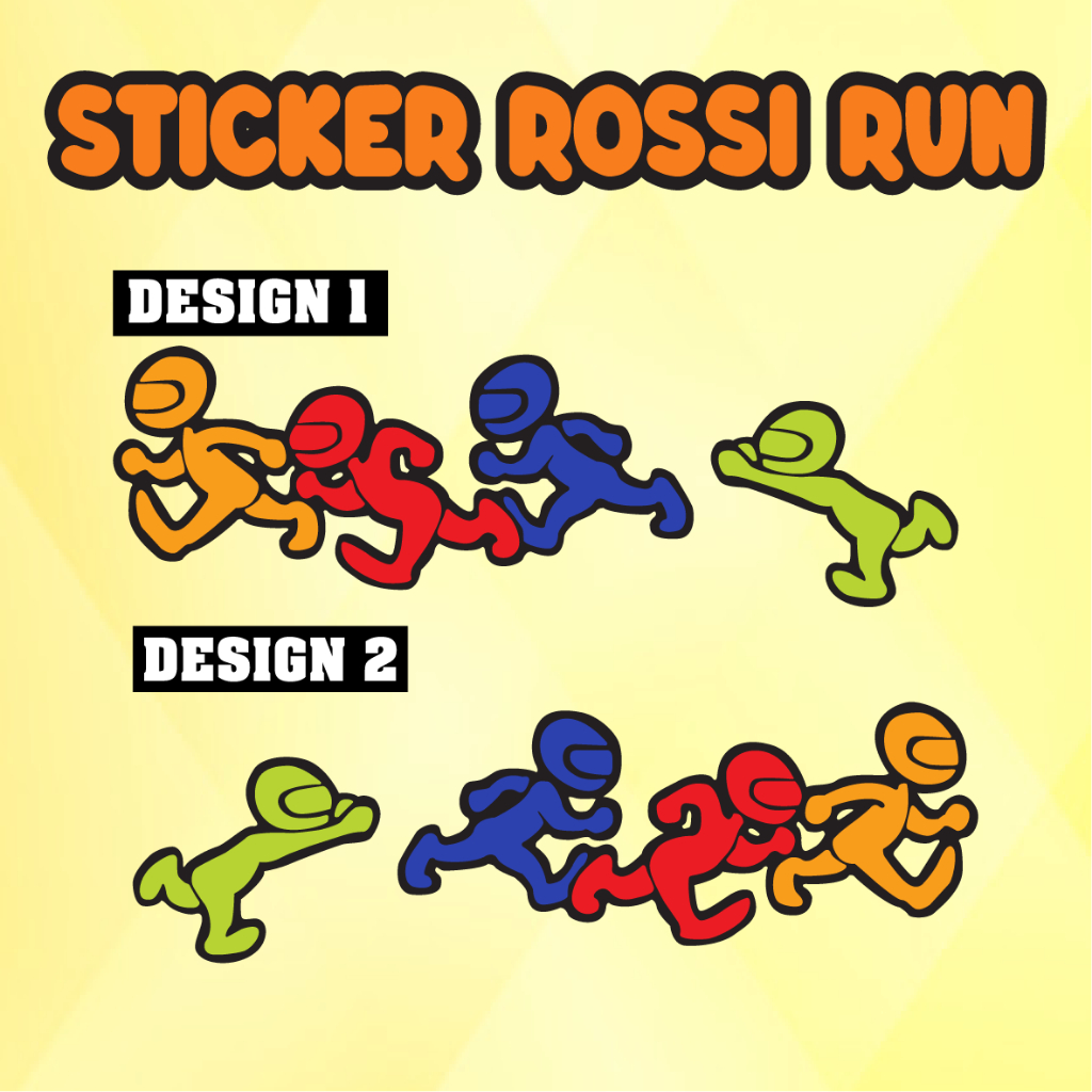 STICKER ROSSI RUN 🔥CUTTING STICKER 🔥SUITABLE FOR MOTOR/HELMENT/CAR 🔥HOT ...