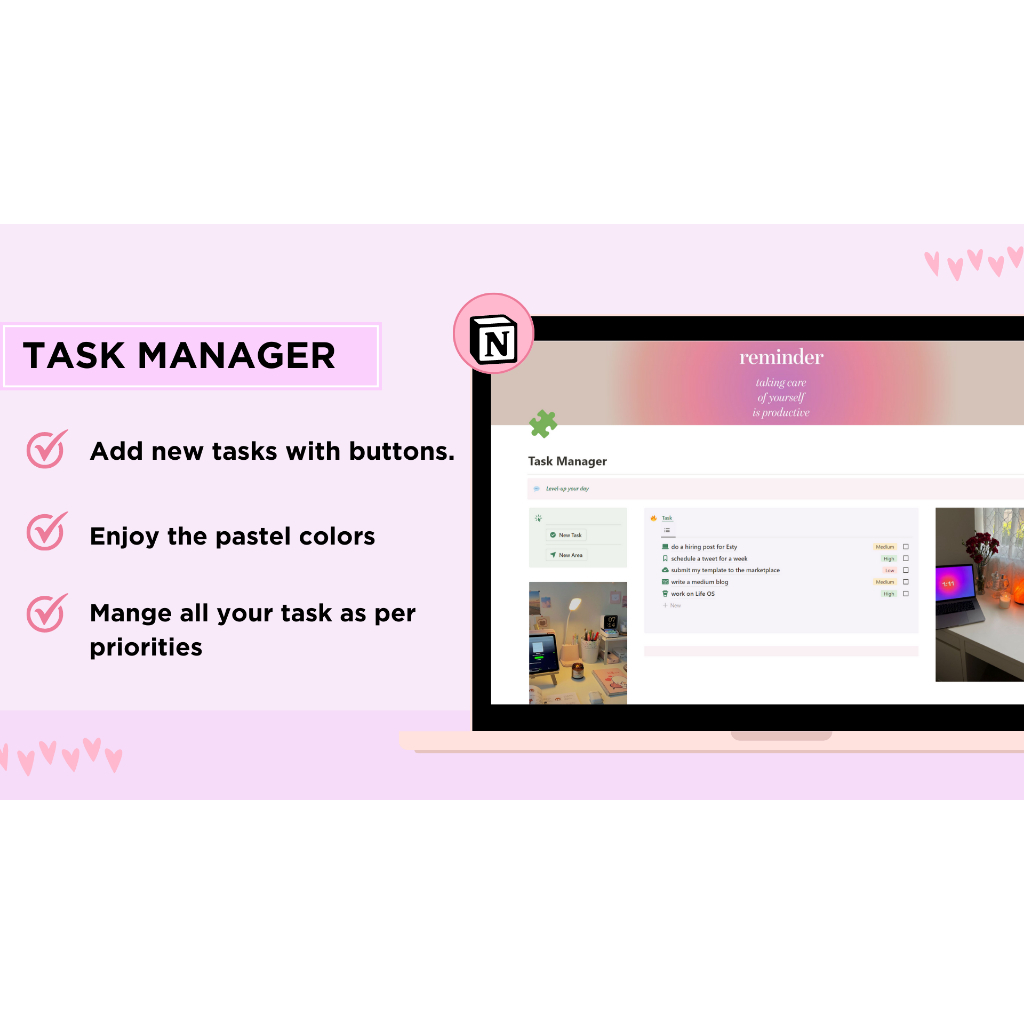 Notion Template | Task Manager Dashboard | Shopee Malaysia