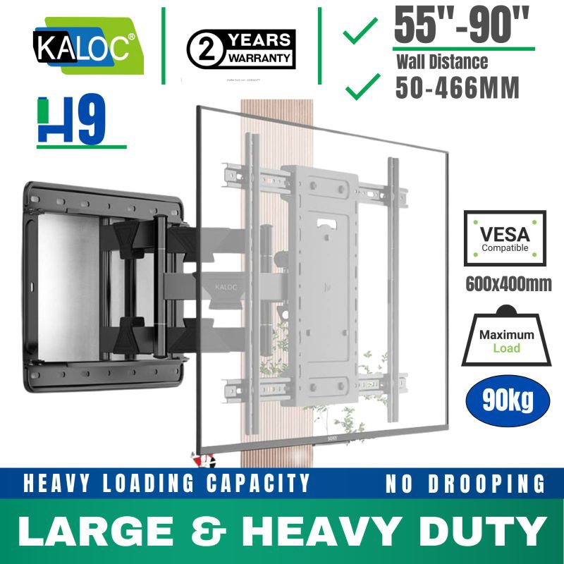 KALOC KLC-H9 55" 65" 75" 85" 86" 90" Heavy Duty Full Motion Adjustable ...
