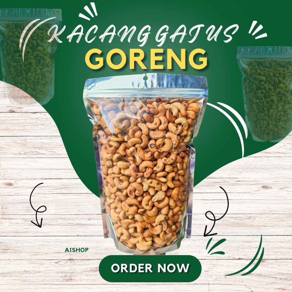 KACANG GAJUS GORENG BERLEMAK RANGUP | kacang gajus murah | Cashew nut ...