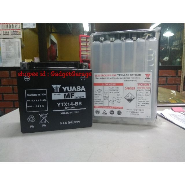 YUASA YTX14-BS ORIGINAL JAPAN | Shopee Malaysia