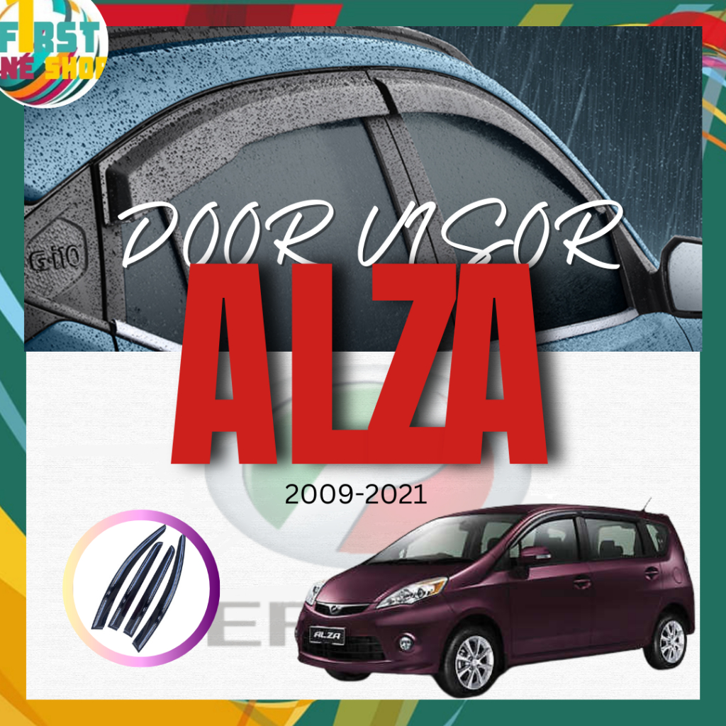 Perodua Alza ( 2009-2021) (4PCS ) Car Door Visor Big /Small / Mugen ...