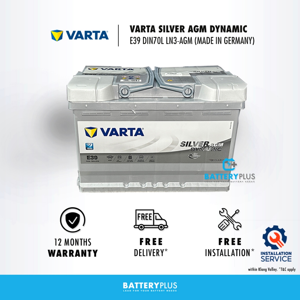 [ Installation Provided ] LN3 AGM | DIN70L | Varta Silver AGM Dynamic (Made In Germany) Car ...