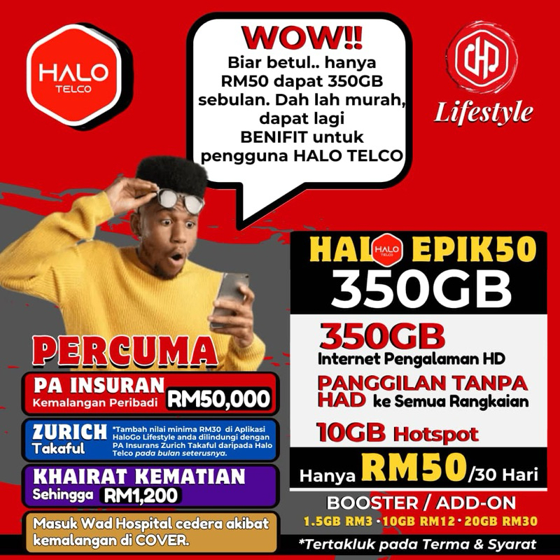 SIMKAD HALOTELCO TUNETALK 350GB 4G 5G | Shopee Malaysia