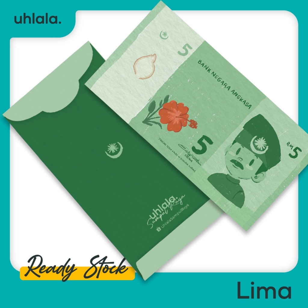 Uhlala Duit Lima Ringgit 5pcs Money Packet / Sampul Duit Raya | Shopee ...