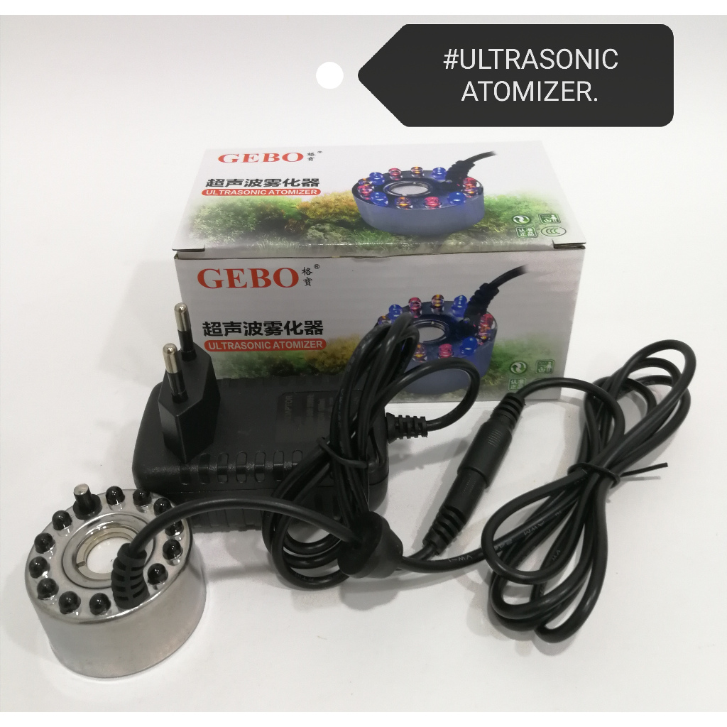 GEBO Ultra Sonic Atomizer Mist Fog Generator Maker Aquarium Waterscape ...