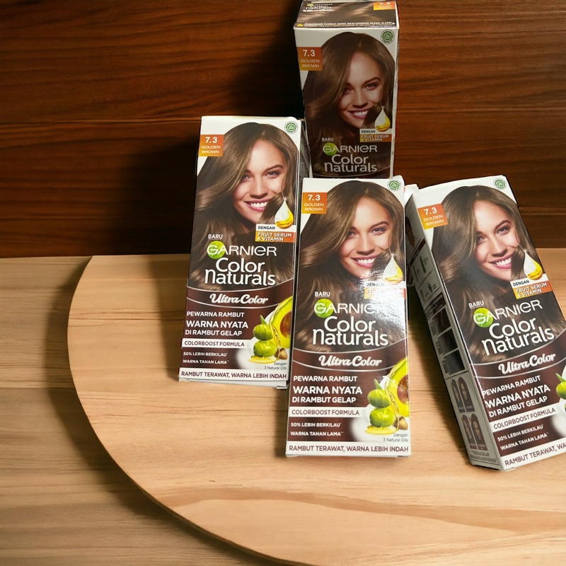 Garnier Color Naturals Ultra Hair Color Shade 7.3 Golden Brown 55ml ...