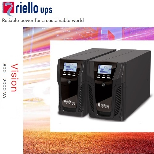 LONG HOURS BACKUP * HOT SWAP BATTERY * RIELLO VISION UPS 1.1kVa UPS ...