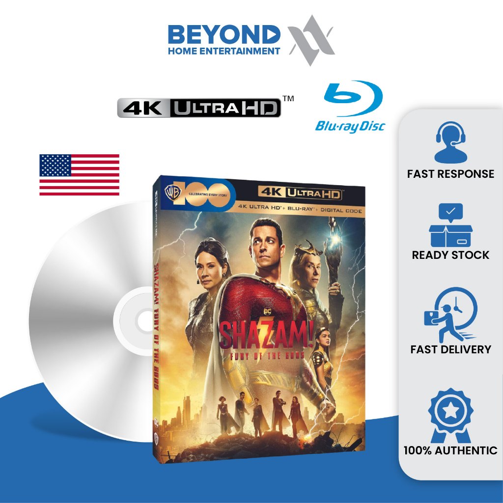 Shazam Fury of the Gods [4K Ultra HD + Bluray] Blu Ray Disc High Definition | Shopee Malaysia