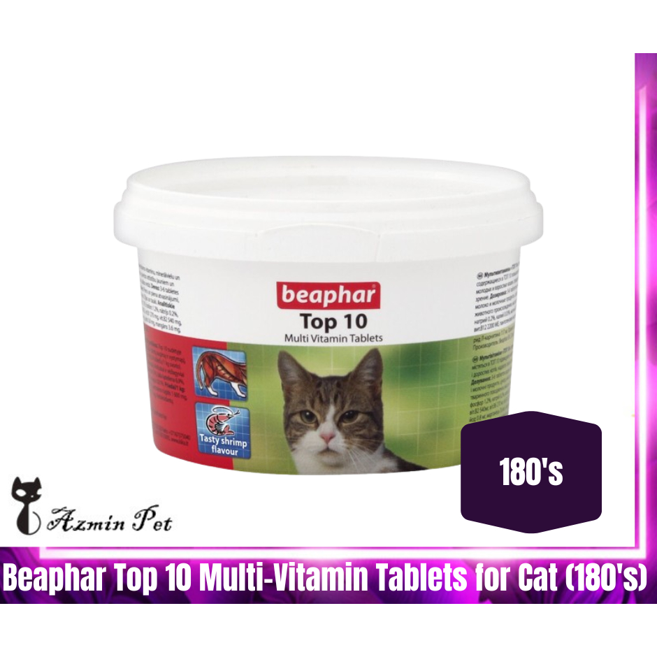 Beaphar Top 10 Multi-Vitamin Tablet for Cat (180's) | Shopee Malaysia