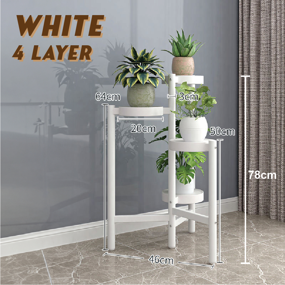 Rak Bunga Pot Stand Flower Plant Rack Outdoor Multilayer Pots Stand ...