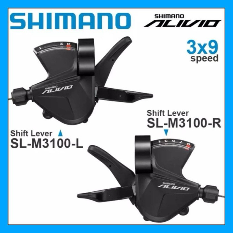 ORIGINAL SHIMANO ALIVIO SHIFTER 3X9 SPEED M3100 MTB ROAD BIKE FLAT BAR ...