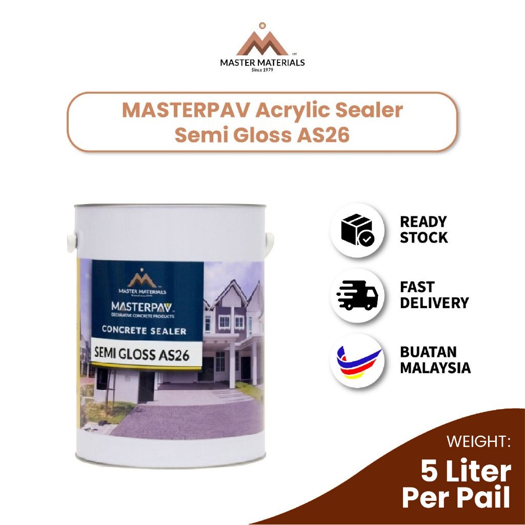 MASTERPAV Acrylic Sealer Semi Gloss (5L) AS26 | Shopee Malaysia