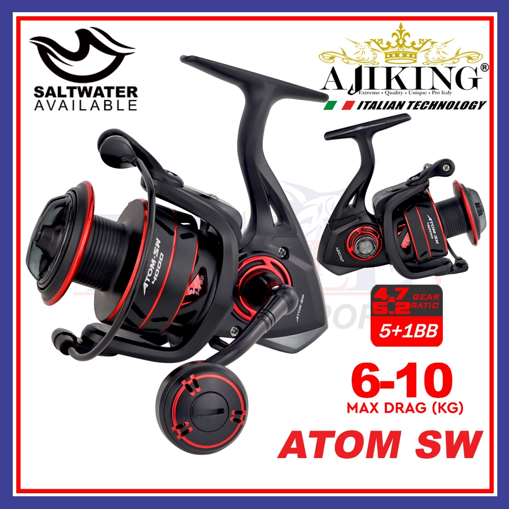 Ajiking Atom SW Mesin Pancing Spinning | Air Masin | TCE Tackles ...