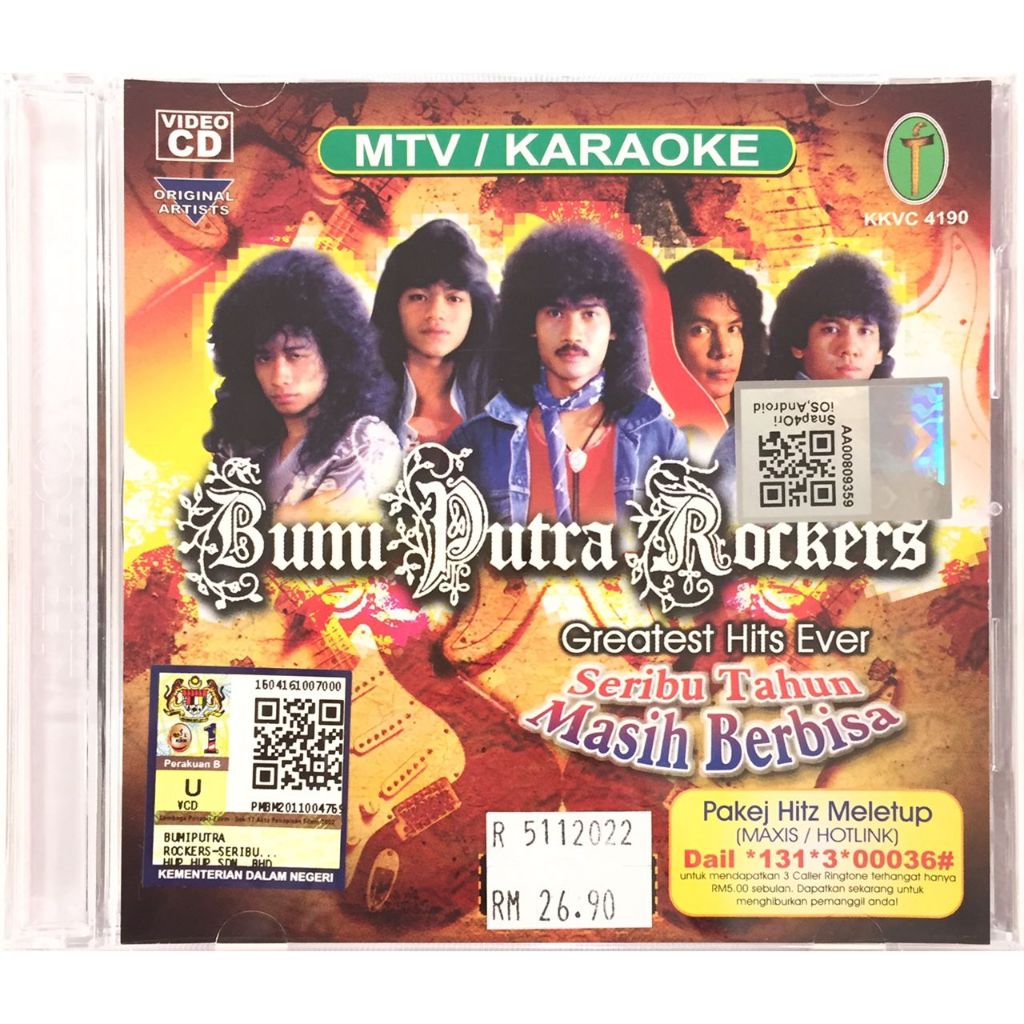 BUMI PUTRA ROCKERS - Seribu Tahun Masih Berbisa (MTV KARAOKE 2VCD) | Shopee Malaysia
