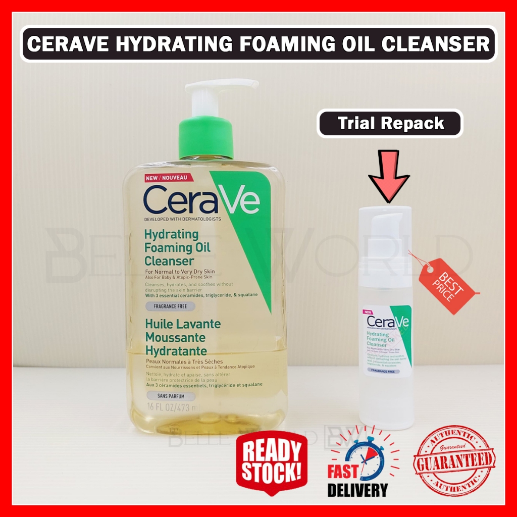 (TRIAL REPACK) CeraVe Hydrating Foaming Oil Cleanser | Shopee Malaysia