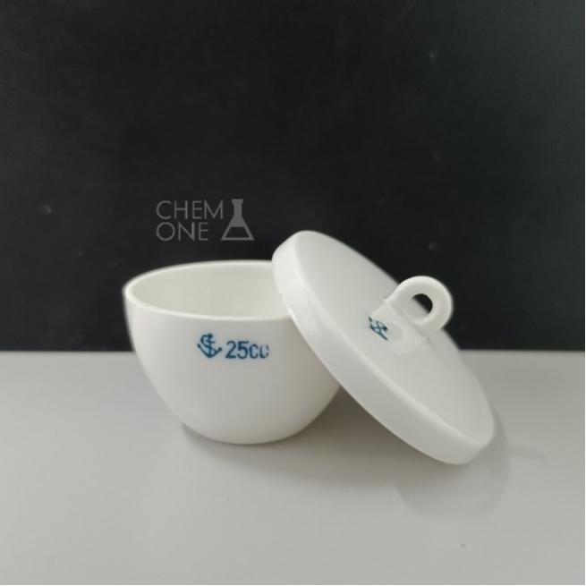 Crucible Porcelain With Lid Low Form 25ml/30ml | Shopee Malaysia