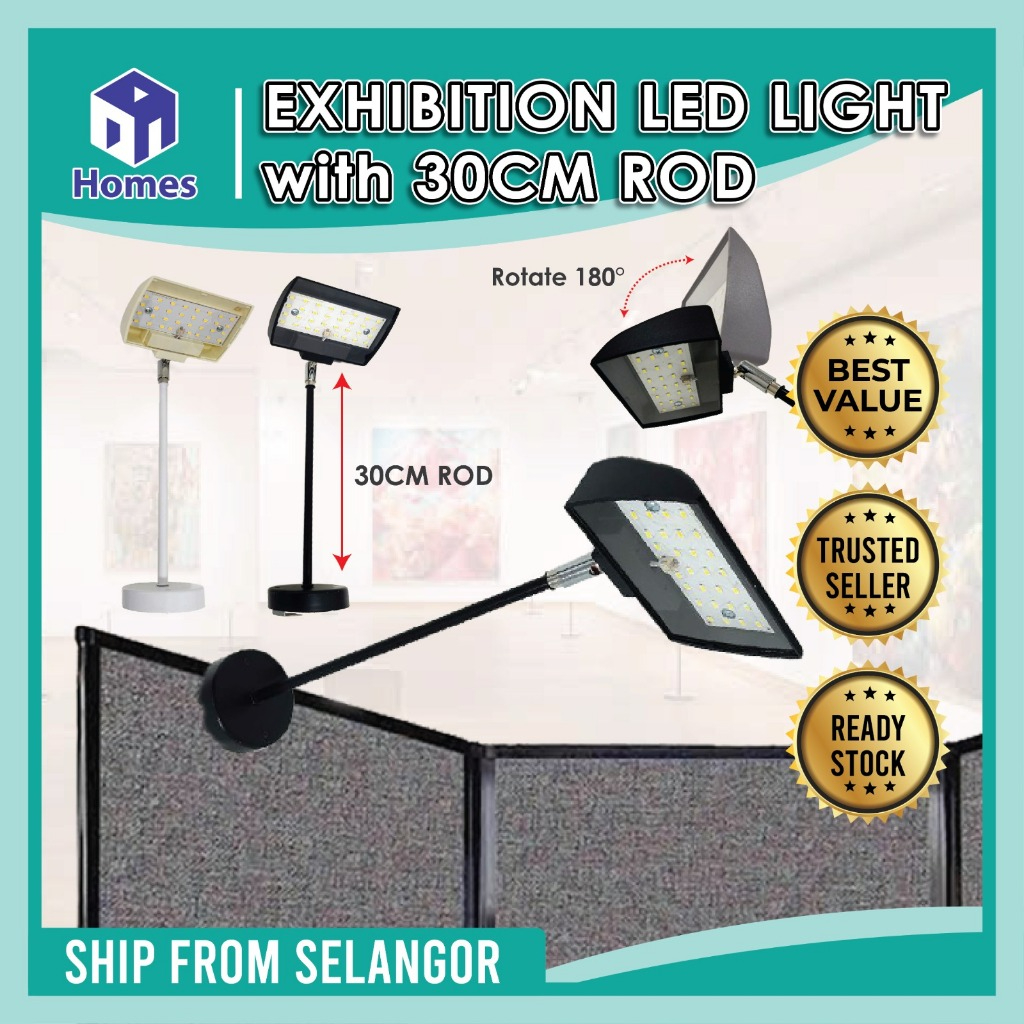Exhibition LED Flood Light Wall Mounted Lamp With Base / Spotlight ...