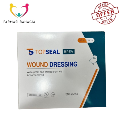TOPSEAL WOUND DRESSING BREV 10CM X 10CM 50'S | Shopee Malaysia