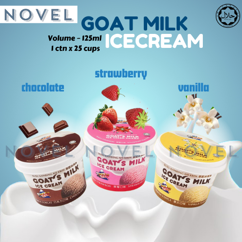 Novel Polar Ice Cream Goat Milk 125 ml Susu kambing Chocolate ...