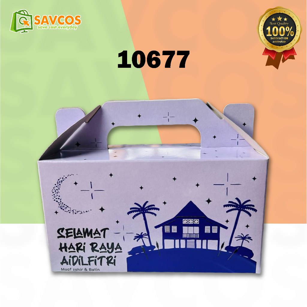 BUNDLE SALE (50PCS-100PCS) RAYABOX,DOORGIFT BOX RAYA KOTAK KUIH RAYA ...
