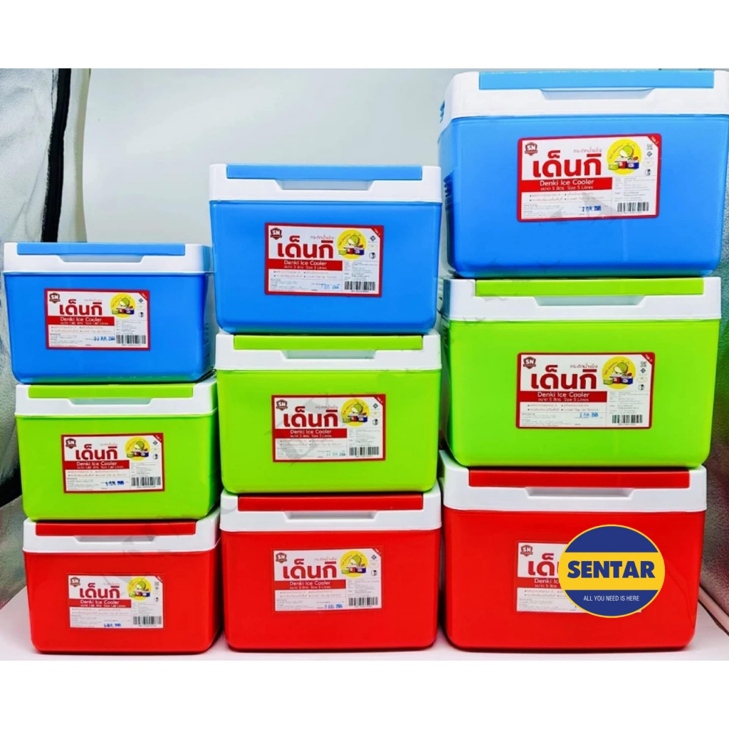 100% Original DRAGONWARE Denki Ice Box 5L Rectangle Cooler Box / Picnic ...