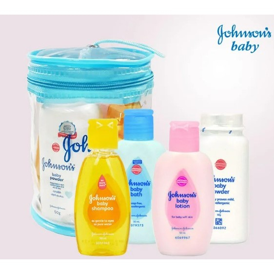 Johnson Baby Bath Travel Set 50ml Portable Baby Bath Set With Bag Set ...