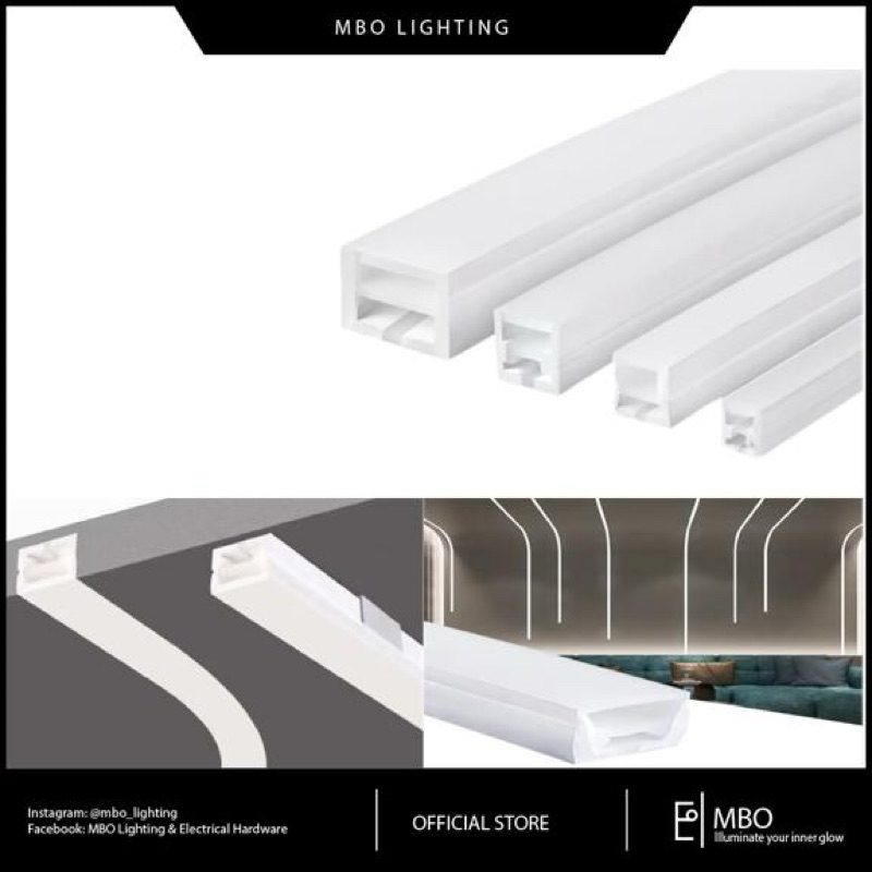 LED Aluminium Profile PVC Silicon Rubber Surface Type ( 1 Meter ... LED Aluminium Profile PVC Silicon Rubber Surface Type ( 1 Meter ...