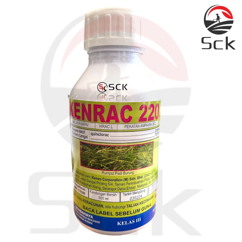 500ml KENRAC 220 Racun Rumput Padi / Racun padi burung /quinclorac ...