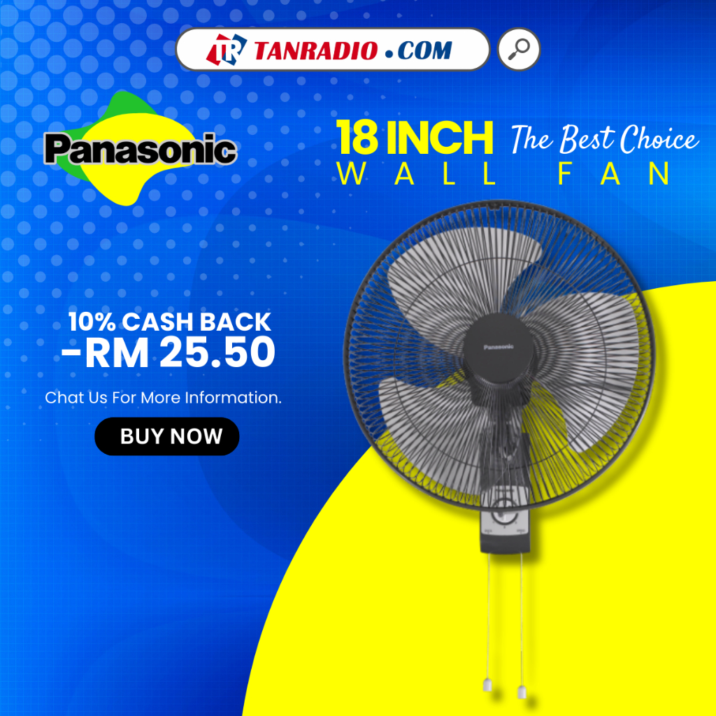 Panasonic Oscillation Control Wall Fan (18''/45cm) F-MU453 kipas ...