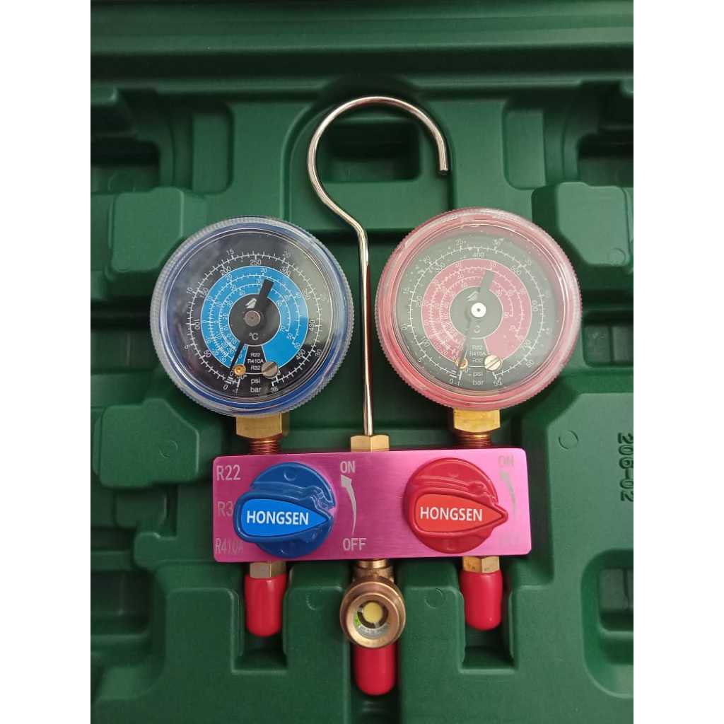 MANIFOLD GAUGE SET R22/R410A/R32 HONGSEN | Shopee Malaysia