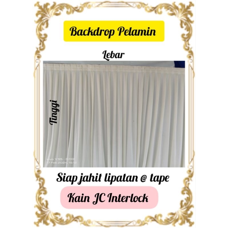 KAIN BACKDROP PELAMIN JC SIAP PLATING | Shopee Malaysia