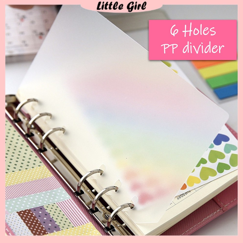 Loose Leaf Hard PP Divider │Buy 2 Free 1│6 Holes A5 A6 │Binder Notebook ...