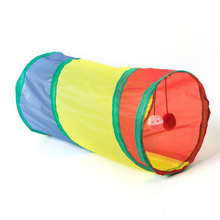Pet Cylinder Rainbow Tunnel Pet Tunnel Toys Foldable Tunnel Train ...