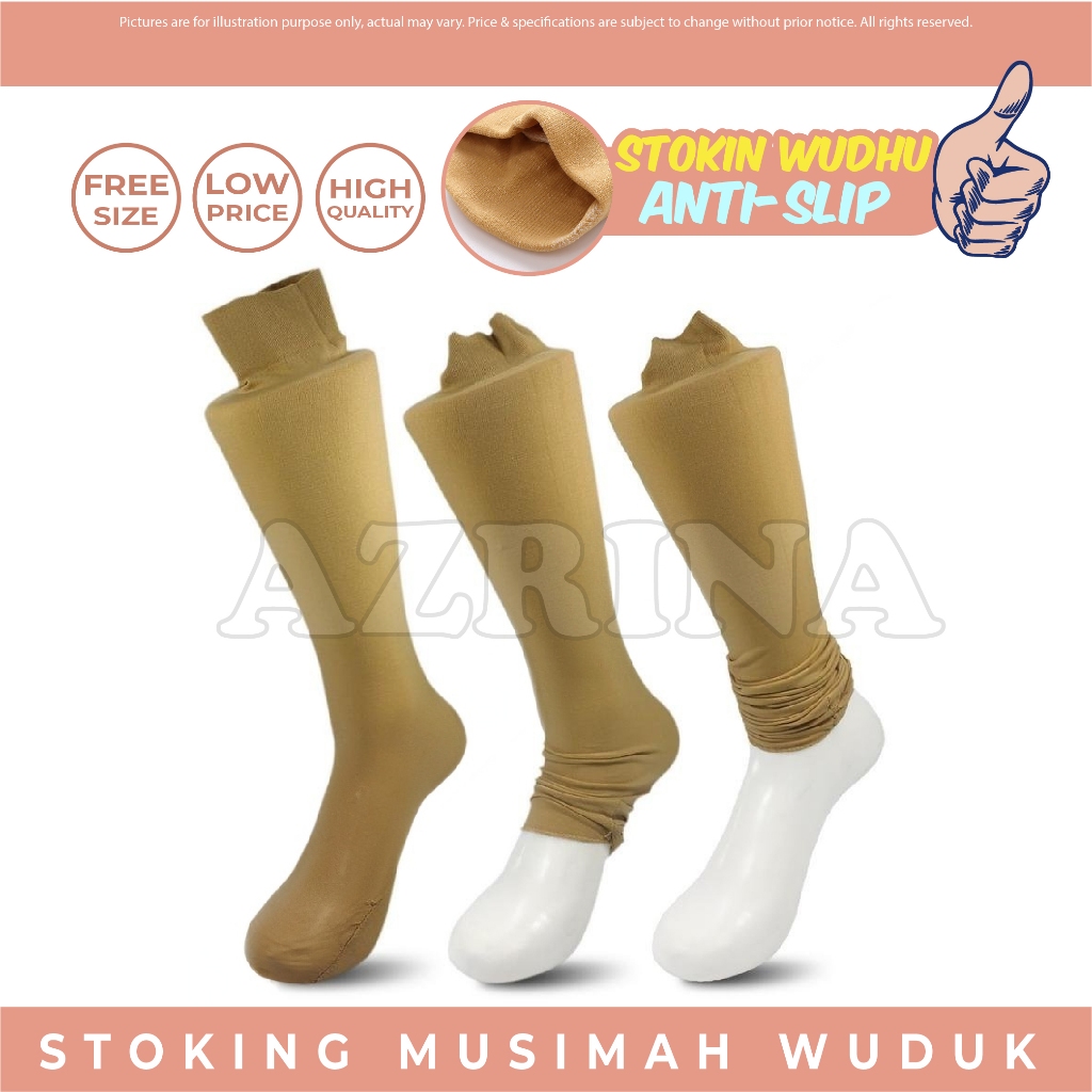 Stokin Stoking Muslimah Mesra Wudhu Tawaf Umrah Wuduk Solat Aurat ...