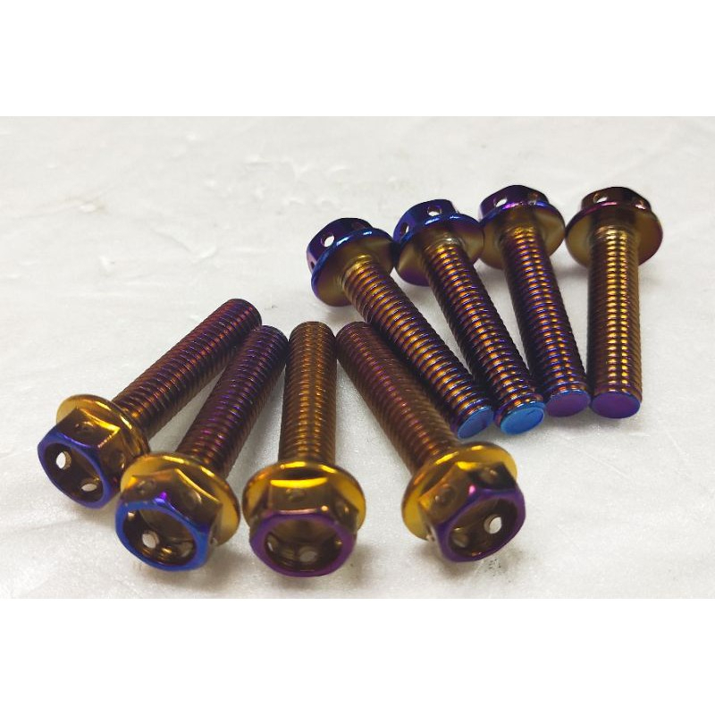 SKRU M8 x 35mm Titanium Screw👉🏻 Sprocket👉🏻 Footrest👉🏻 Exhaust | Shopee ...