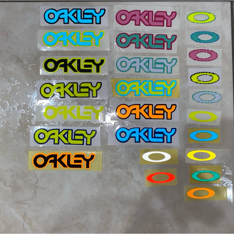 Sticker OAKLEY Fluorescent | Sticker Motor, Kereta VISOR #stiker custom ...