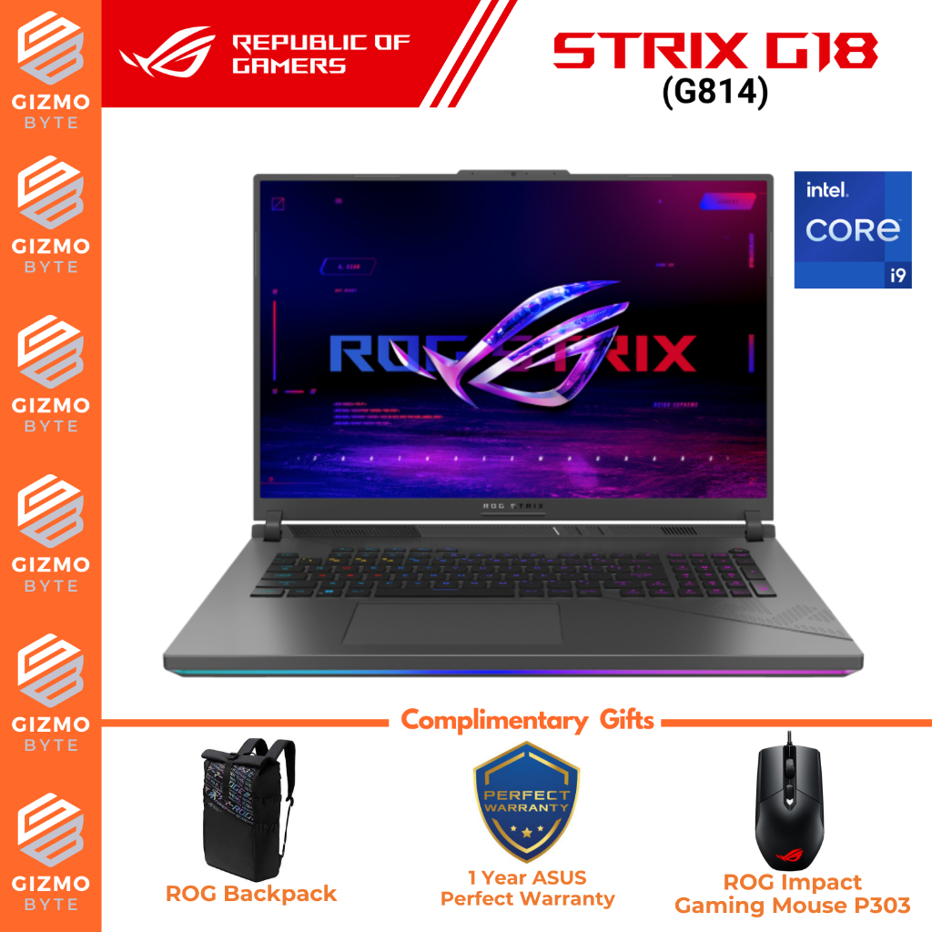 ROG Strix G18 G814J-IRN6028WG - Intel Core i9-14900HX,NVIDIA RTX4070 ...
