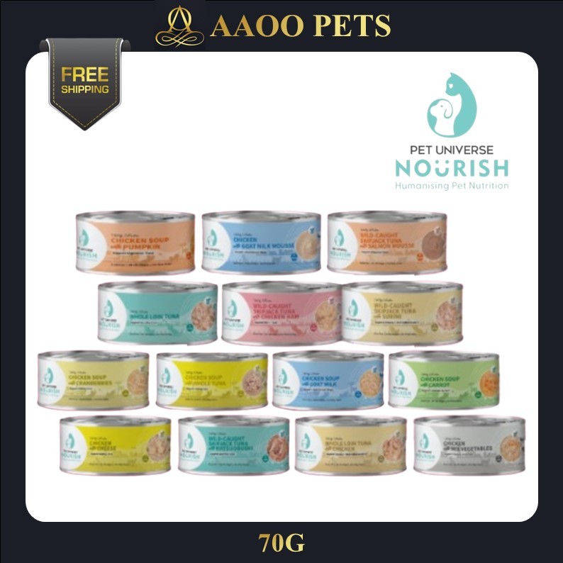 [AAOOpets] Pet Universe Nourish Grain Free Cat Can Food 70g Chicken ...