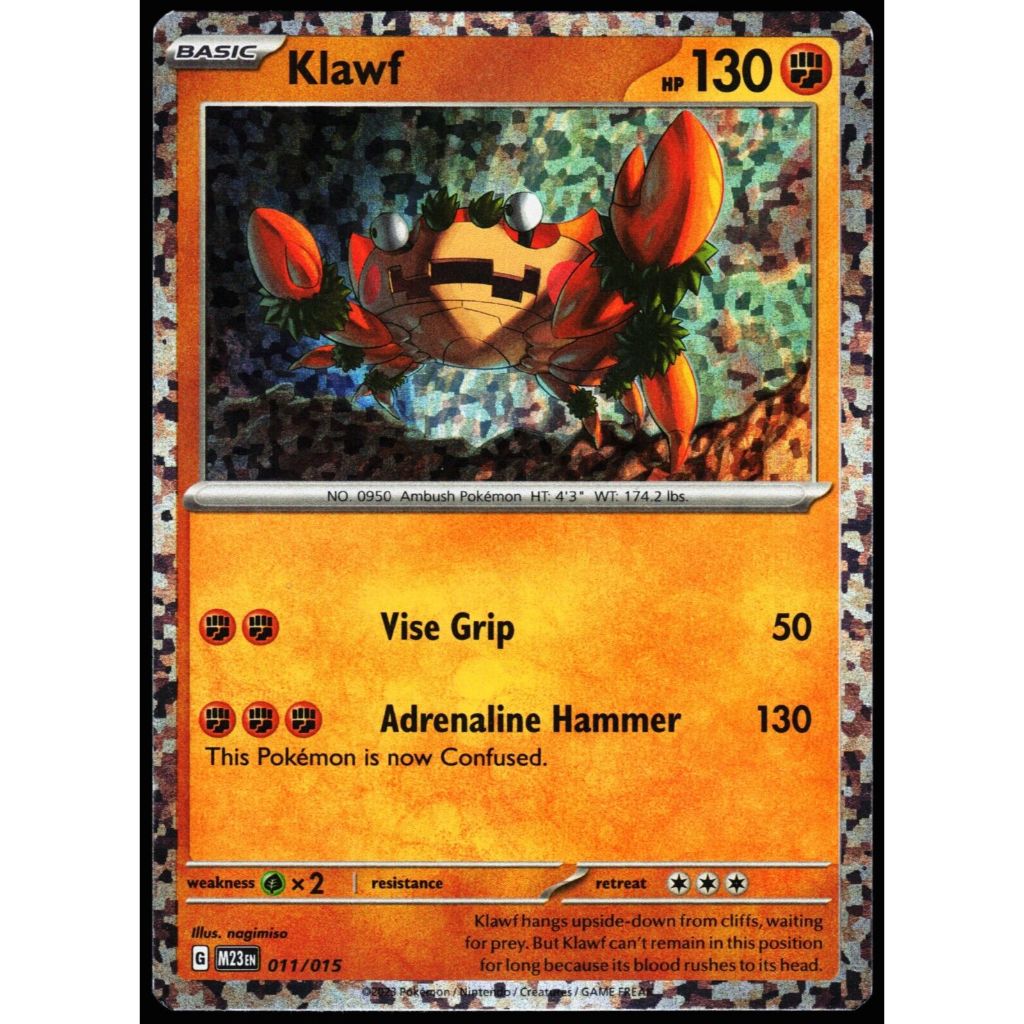 Pokemon McDonald's Mcd Promo Pokemon TCG Card - Klawf M23EN 011/015 ...